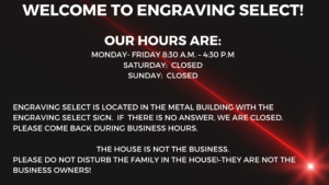 ENGRAVING SELECT | WELCOME! LASER ENGRAVING SERVICES & MERCH